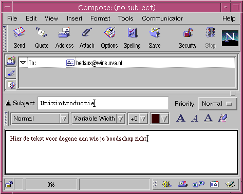 Email / webbrowser / editor